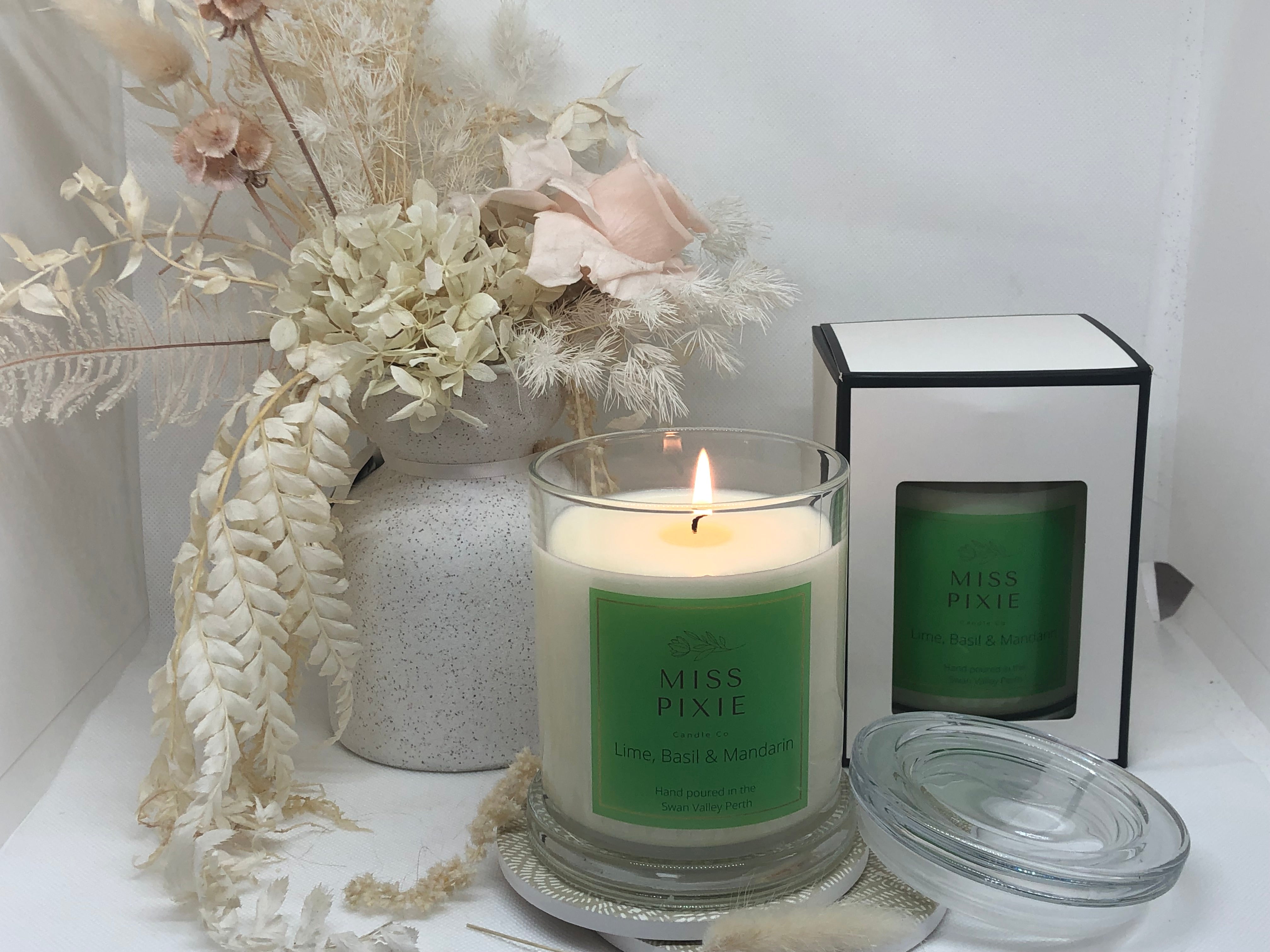 Large Monaco Clear Glass Candle – Miss Pixie Candle Co